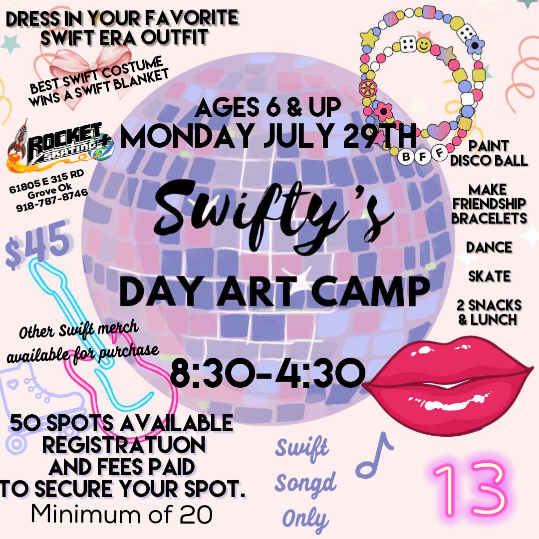 Swifty's Art & Skating Day Camp July 29th - Rocket Skating Plus LLC